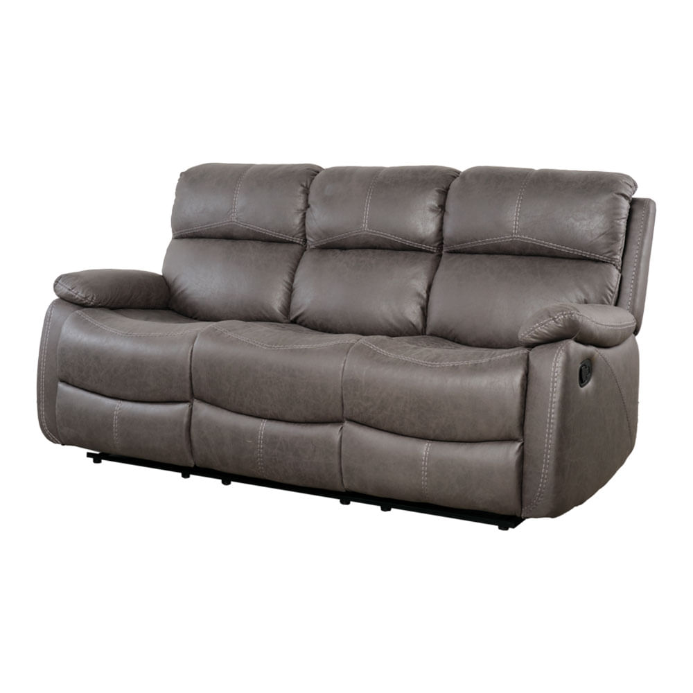 Sofá 3p Reclinable Gerry| Gris Oscuro /El Bosque - El Bosque